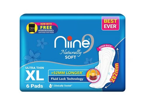 Niine Naturally Soft Ultra Thin Sanitary Pads – Yo Budde